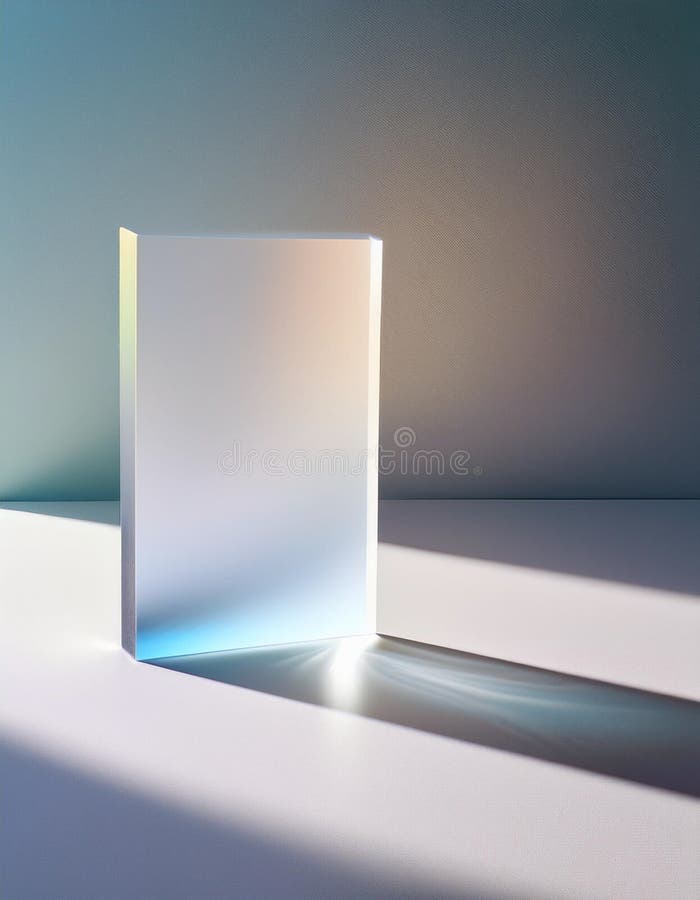 Gradient Shadows through Frosted Glass on White Surface in Soft Pastel ...