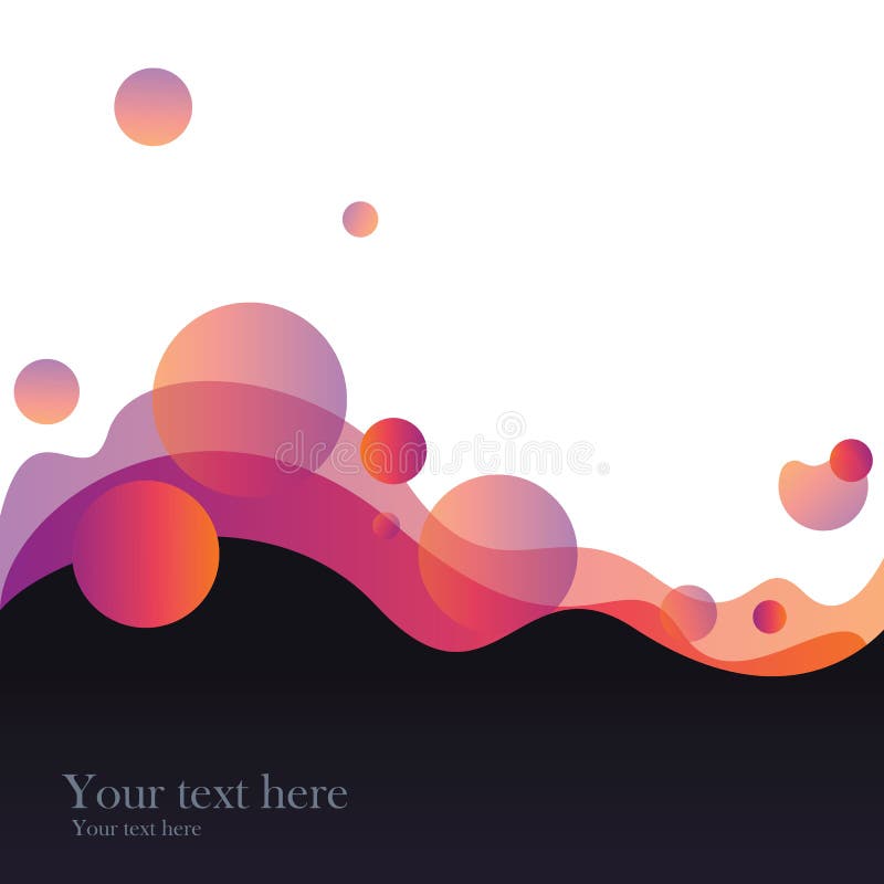 Gradient Shapes Composition Sphere Drops and Navy and Pink Orange ...