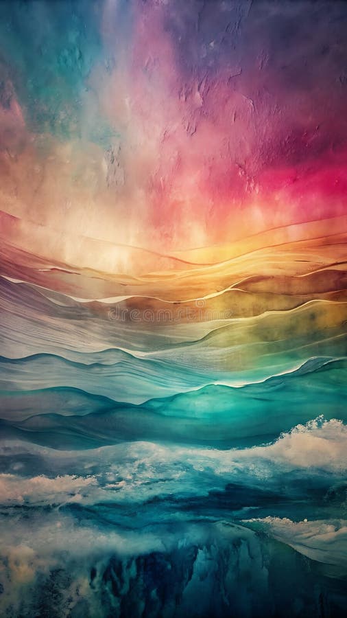 Gradient Shift from Vibrant To Muted Tones with Artistic Overlays Stock ...