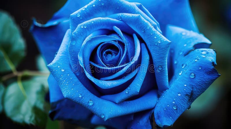 Gradient single blue rose stock illustration. Illustration of intricate ...