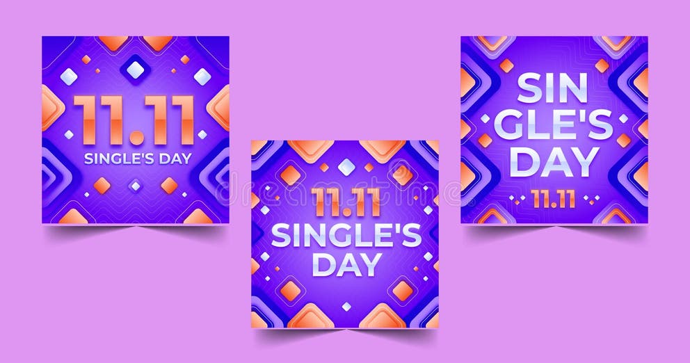 Gradient Single S Day Banners Collection Design Vector Stock Vector ...