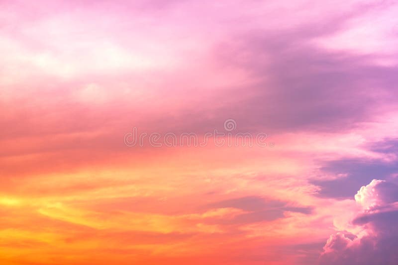 Gradient Sky and Cumulonimbus Cloud in Bright Rainbow Colors and ...