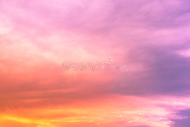 Gradient Sky and Cumulonimbus Cloud in Bright Rainbow Colors and ...
