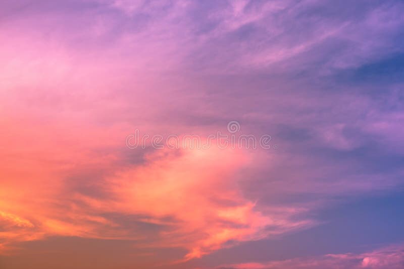 Gradient Sky and Cumulonimbus Cloud in Bright Rainbow Colors and ...
