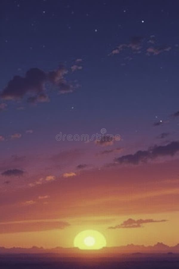 Gradient Sky at Sunset with Subtle Grain Texture, Atmosphere, Sky at ...