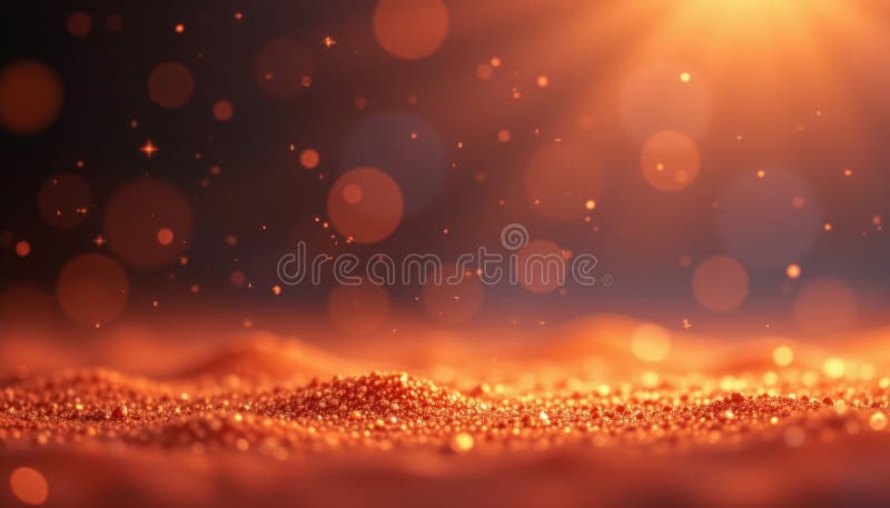 Gradient of Soft Flame Orange To Copper with Ring Light Glow Behind and ...