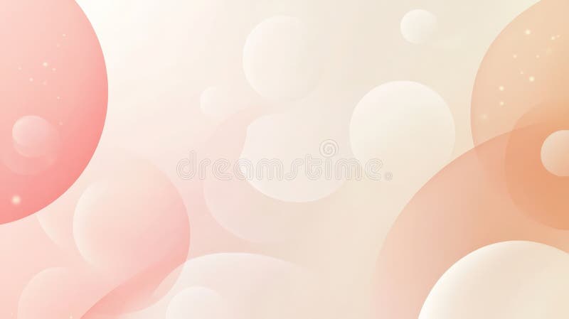 Gradient from Soft Peach To Light Cream, with Floating Circles in ...