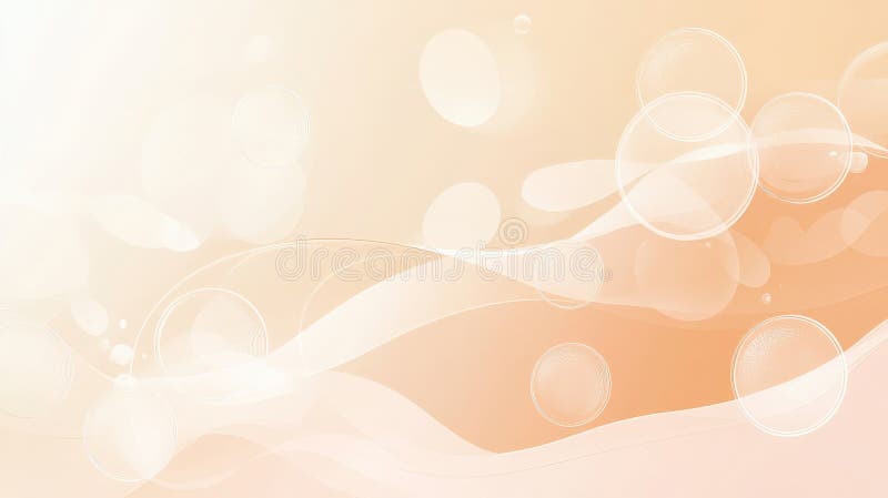 Gradient from Soft Peach To Light Cream, with Floating Circles in ...