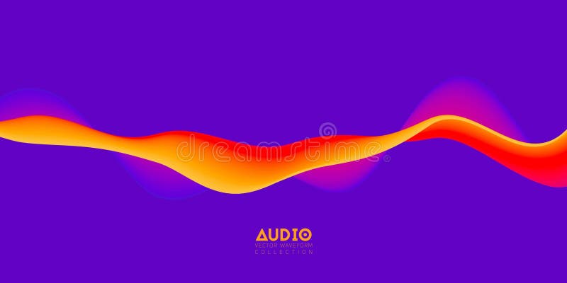 Gradient Sound Wave Abstract Background. Colorful Flow of Music Wave ...