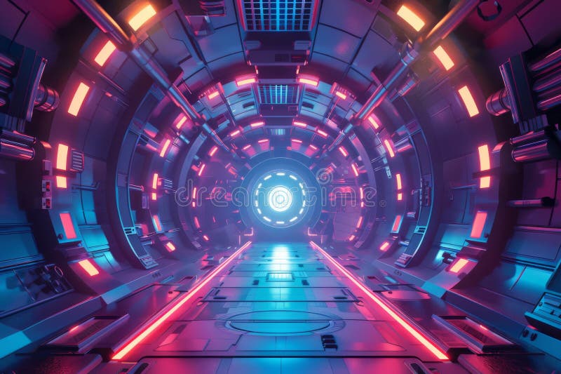 Gradient Space Station for a Sci-fi and Futuristic Theme Stock ...