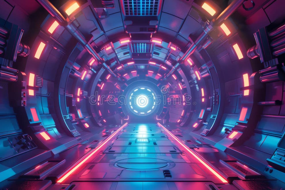 Gradient Space Station for a Sci-fi and Futuristic Theme Stock ...