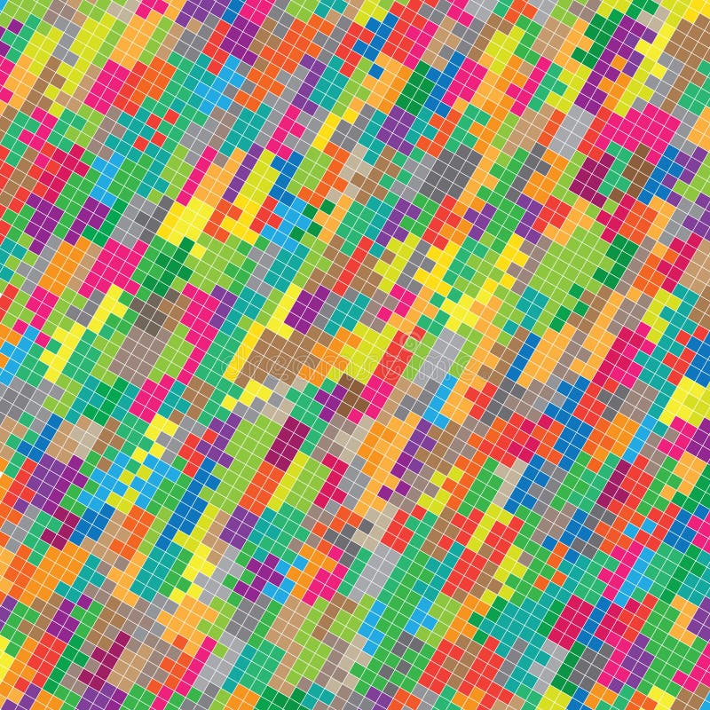 Gradient Spectrum Light Colors Pixel Squares Vector Background Pattern ...