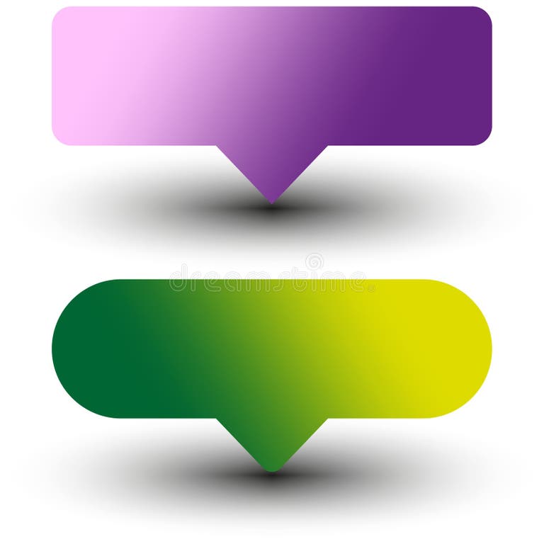 Gradient Speech Icons. Chat Shape Buttons. Vector Dialogue Symbols ...