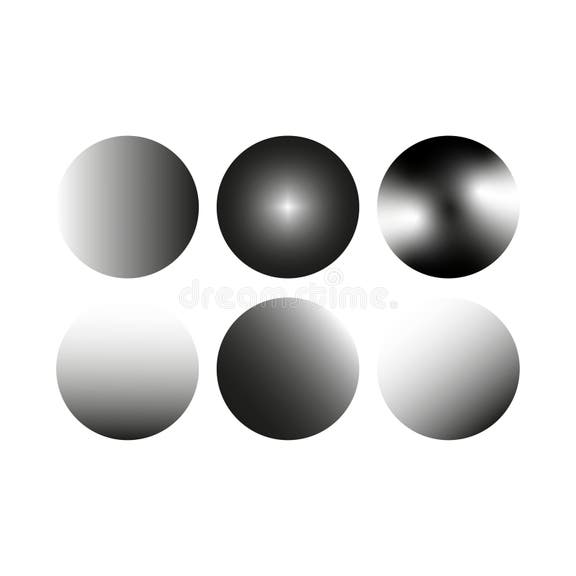 Gradient Sphere Collection. Metallic Ball Shapes. Vector Orb Elements ...