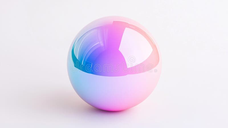 Gradient Sphere with Purple and Pink Colors Isolated on White ...