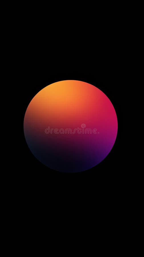 Gradient Sphere with Vibrant Colors on Black Background Stock Image ...