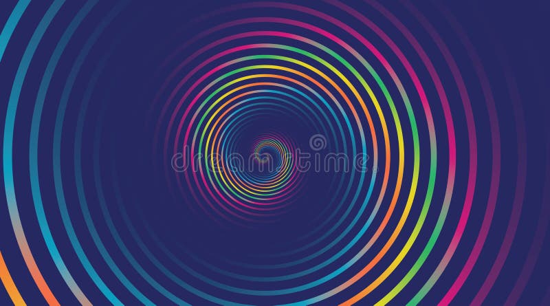 Gradient Spiral Vortex Vector Illustrator Stock Vector - Illustration ...