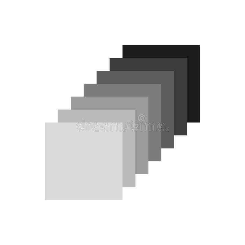 Gradient Square Layers. Geometric Vector Design. Monochrome Color ...