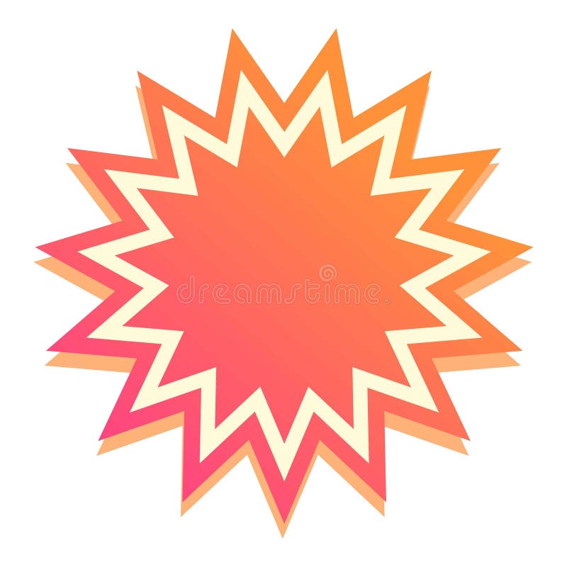 Gradient Star Shape Shining with Bright Orange Color Stock Vector ...