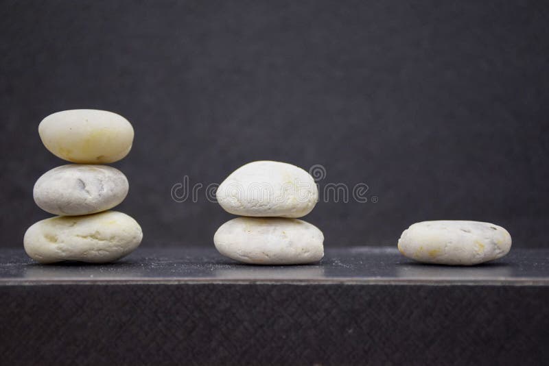 Gradient Stones on Table with Free Space and Blur Background Stock ...