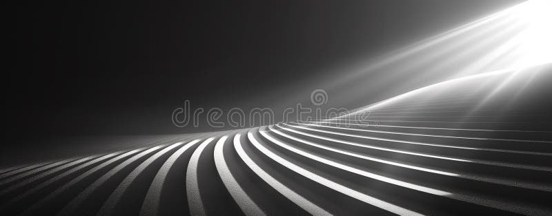 Gradient Striped Background in Black and Grey with Rays of Light Stock ...