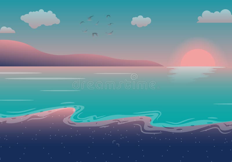 Tropical Background with Vintage Colors Stock Vector - Illustration of ...