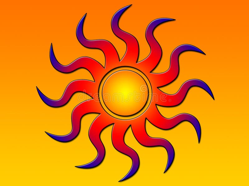 Gradient sun stock illustration. Illustration of season - 325286