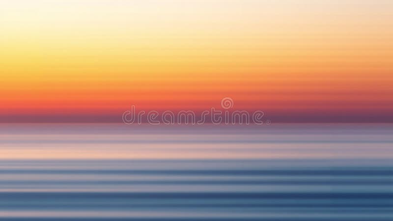Gradient Sunset Over Calm Ocean Background Stock Image - Image of ocean ...