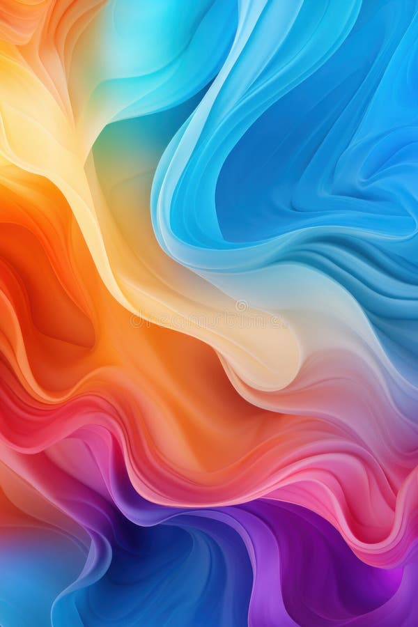 Gradient Swirl of Bright Colors, Creating a Playful and Fun Abstract ...