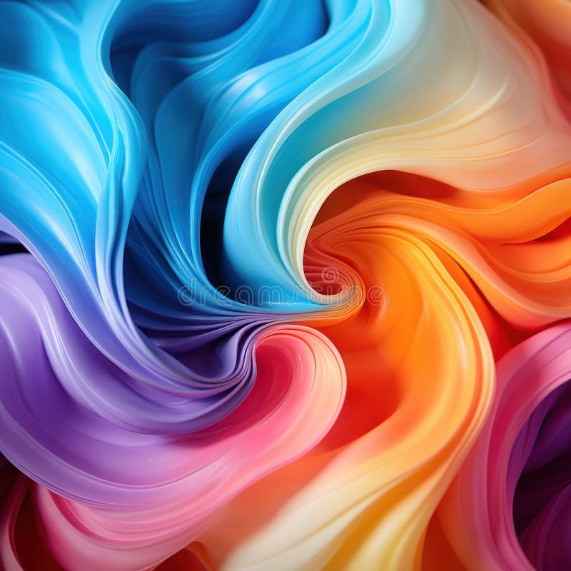 Gradient Swirl of Bright Colors, Creating a Playful and Fun Abstract ...