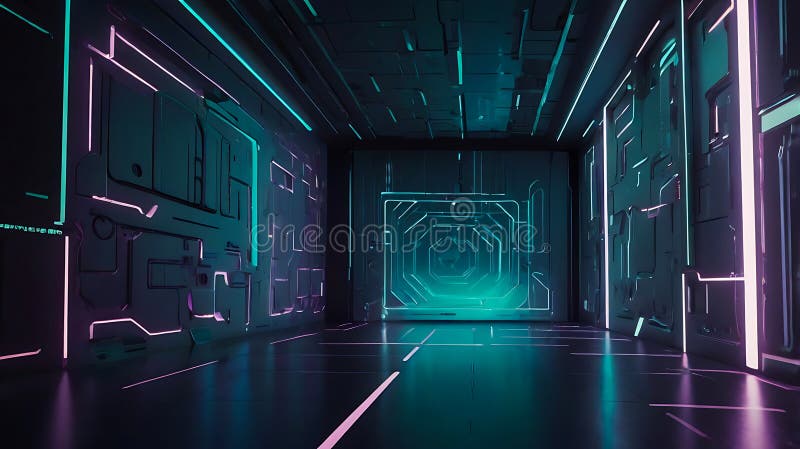 A Gradient Technology Futuristic Background, Generated Ai Stock ...