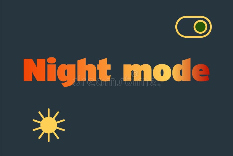 Gradient Text - Night Mode, Vector Rainbow Style on Dark Background ...