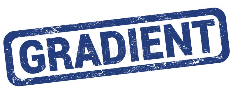 GRADIENT Text Written on Blue Rectangle Stamp Stock Illustration ...