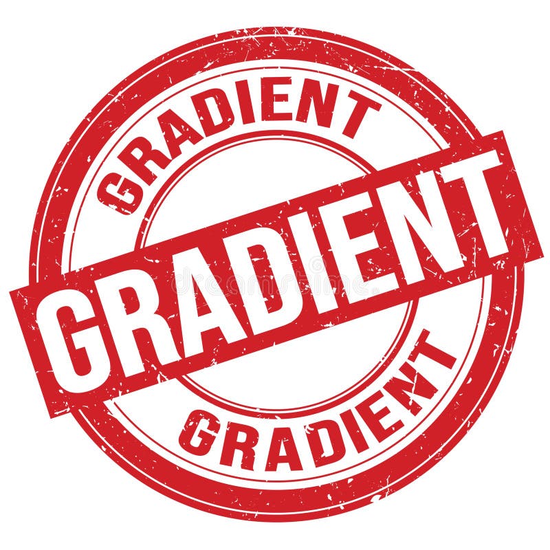 GRADIENT Text Written on Red Round Stamp Sign Stock Illustration ...