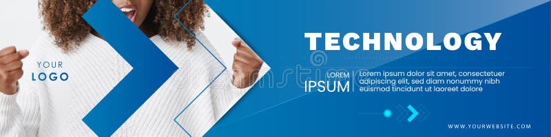 Gradient Texture Technology Linkedin Banner Free Vector Stock Vector ...