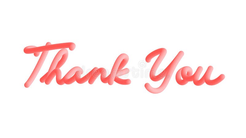 Colorful Thank You Typography, with 3D Color Gradations Like Balloons ...