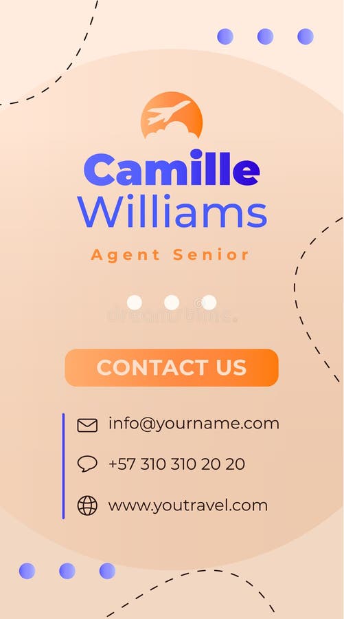 Gradient Travel Agency Vertical Business Card Template Vector ...