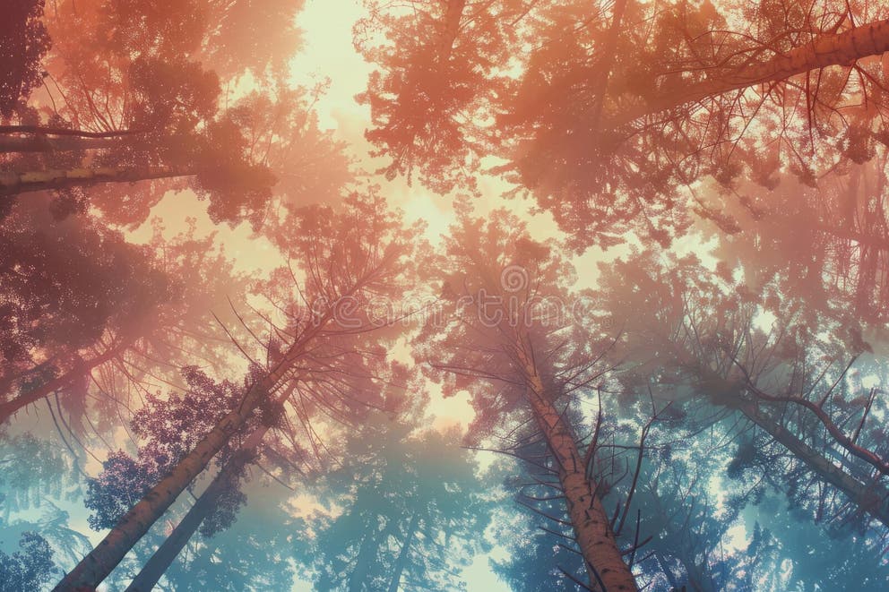 Gradient Tree Canopy for a Natural and Organic Backdrop Stock ...