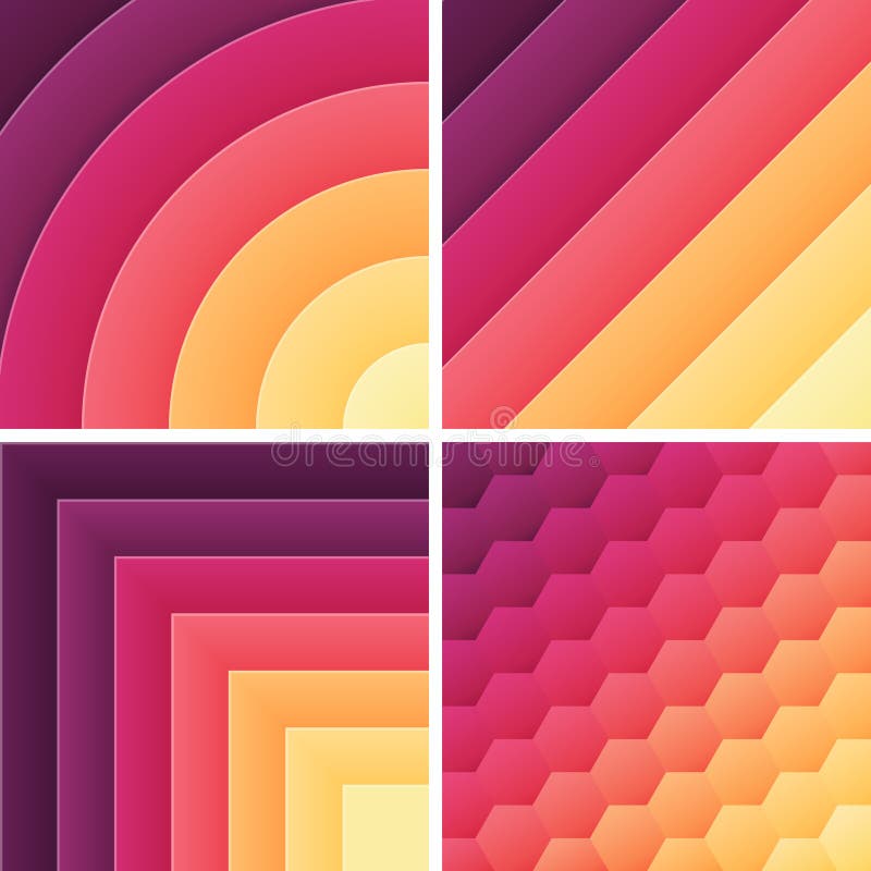 Gradient Trendy Color Background Pack. Vector Stock Vector ...
