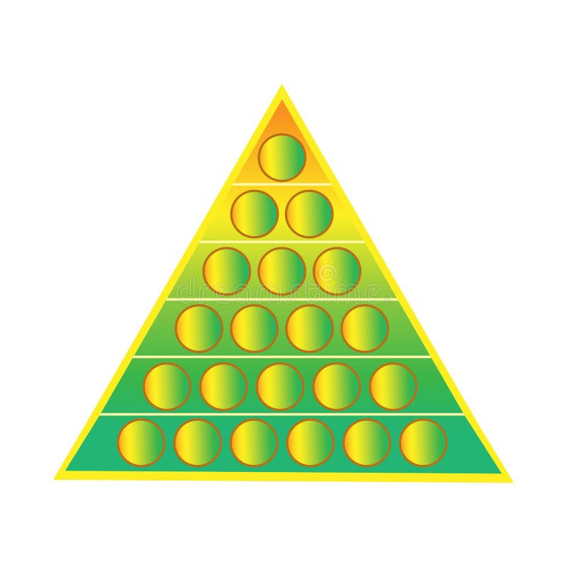 Gradient Trendy Pop it Fidget in Triangle Shape. Vector Illustration on ...