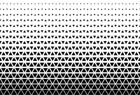 Gradient Triangle Pattern in Black and White Stock Illustration ...