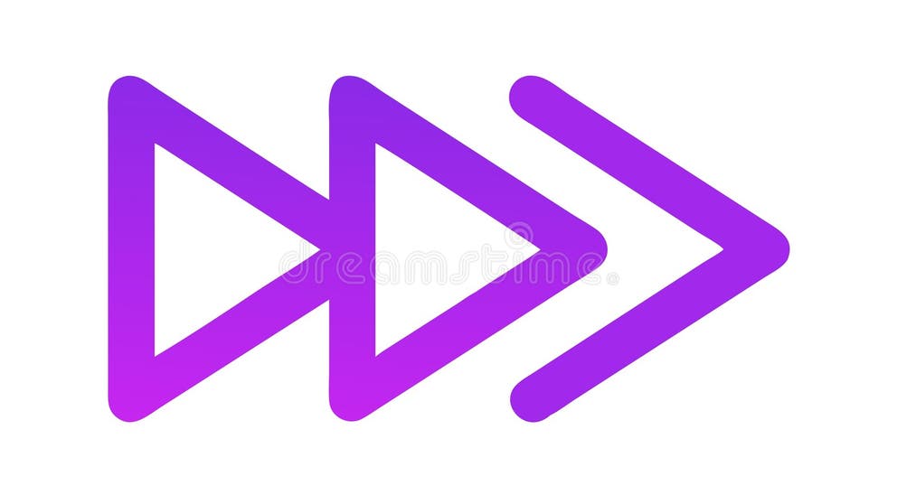 Gradient Triple Fast Forward, Quick Next Steps, Vector Design ...