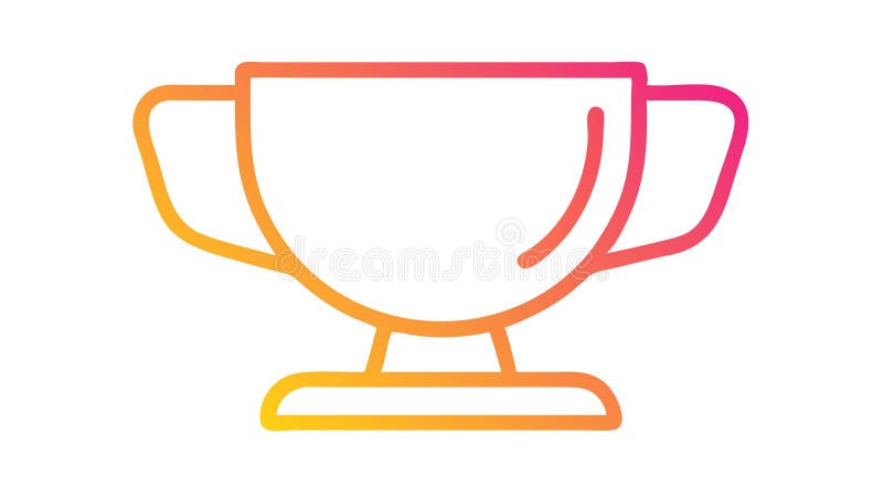 Gradient Trophy Flat Icon for Award or Prize, Vector Design Generative ...