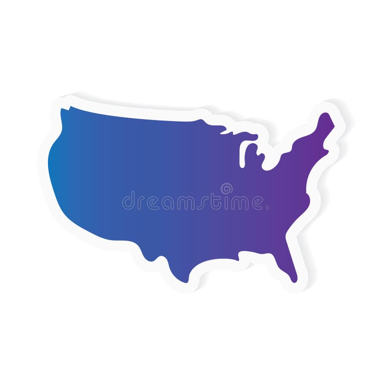 Gradient United States map stock vector. Illustration of gradient ...