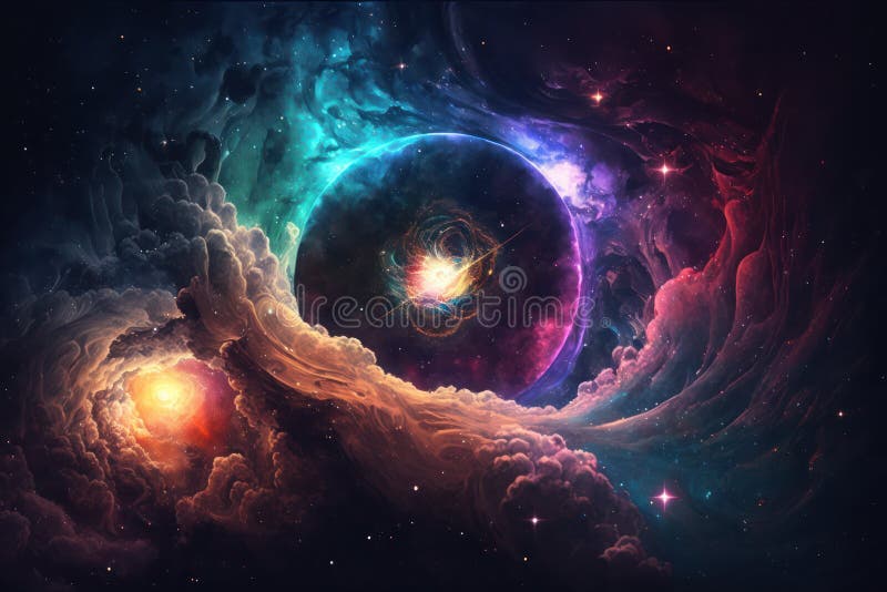 Gradient Univers Stars. Generative Aitra Stock Illustration ...