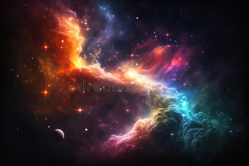Gradient Univers Stars. Generative Aitra Stock Illustration ...