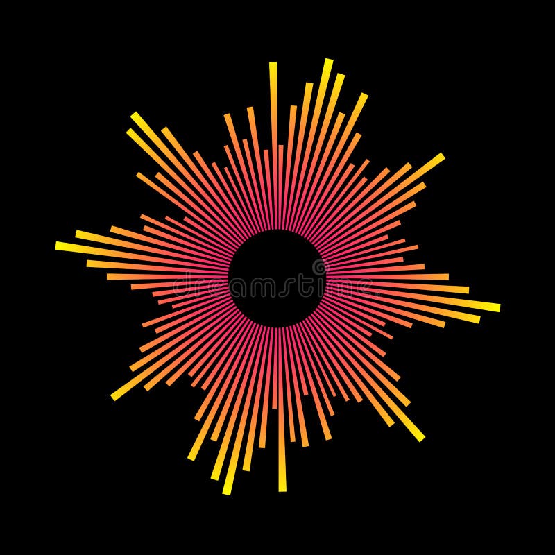 Gradient Vector Illustration Design of Radial Sound Wave Symbol Stock ...