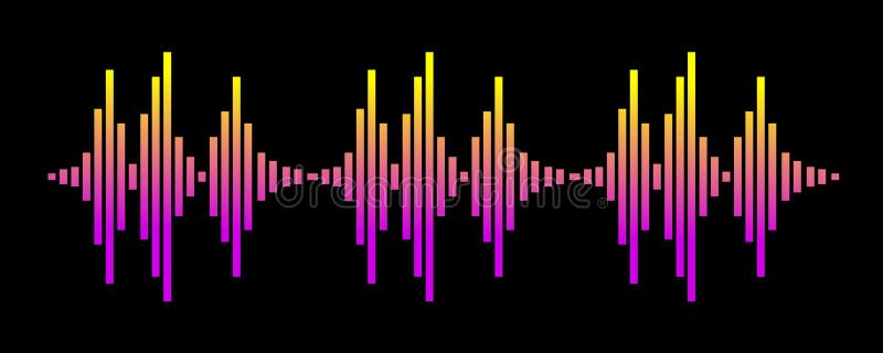 Gradient Vector Illustration Design of Sound Wave Symbol Stock Vector ...