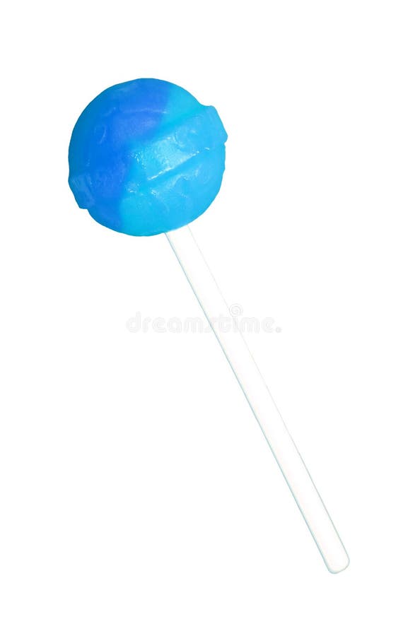 Gradient Vibrant Blue Lollipop Candy Isolated on Transparent Backdrop ...