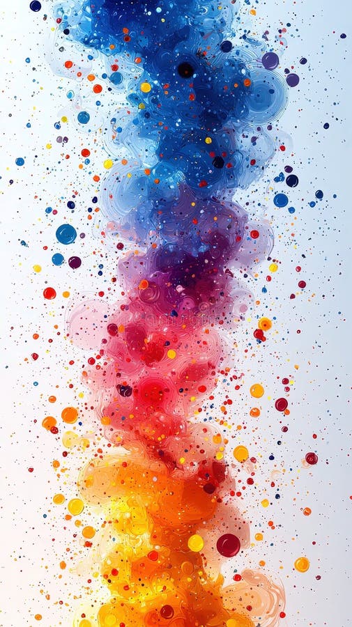 Gradient of Vibrant Colors in Abstract Particle Pattern Stock Image ...